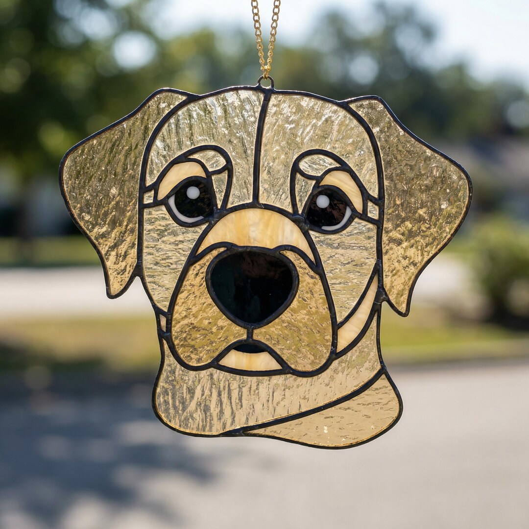 Golden Retriever Stained Glass Pattern - Dog Suncatcher (pdf, Svg, Png ...