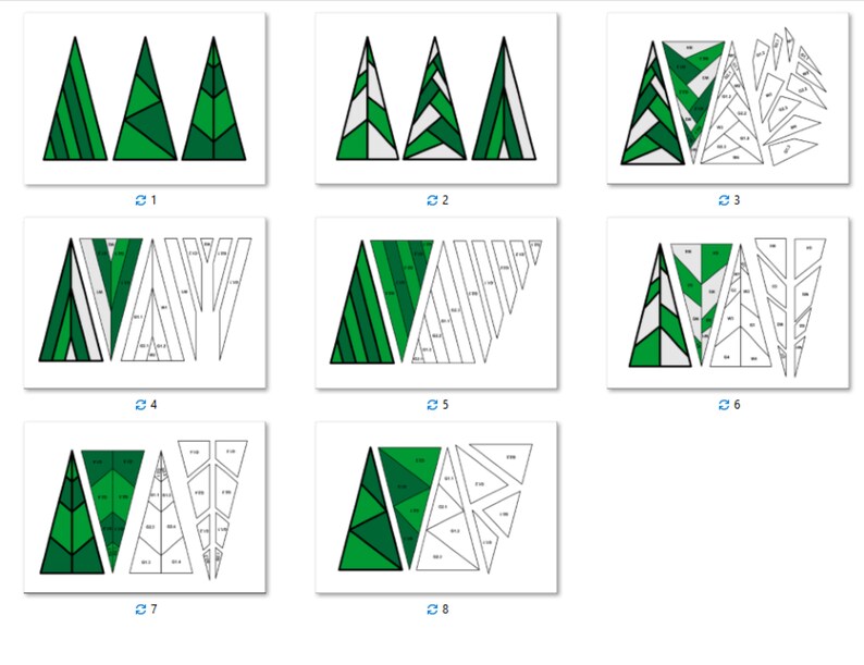 Stained Glass Christmas Tree Patterns: Modern Designs Bundle (PDF, SVG ...