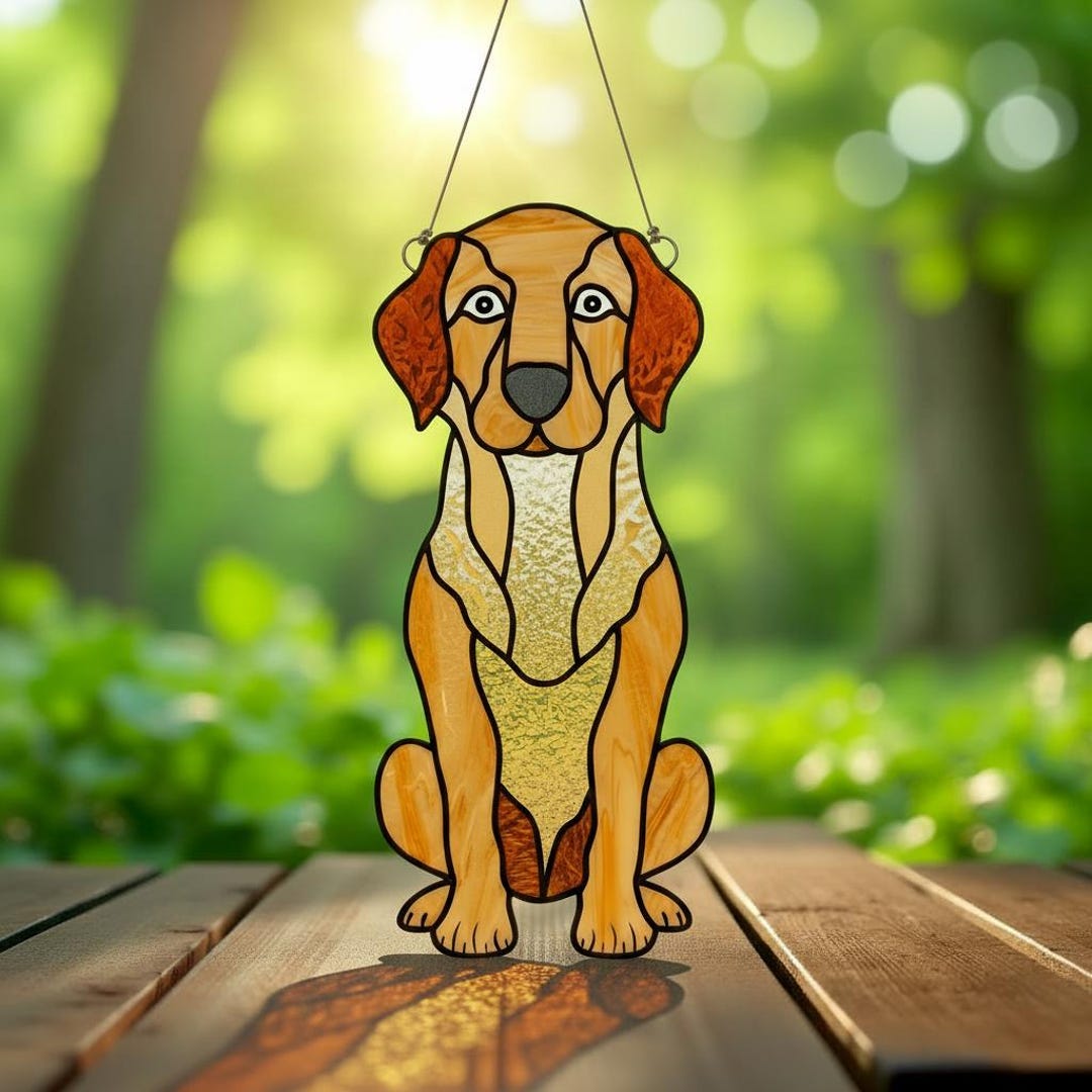 Labrador Stained Glass Pattern – Dog Suncatcher Ornament, Pet Gift PDF ...