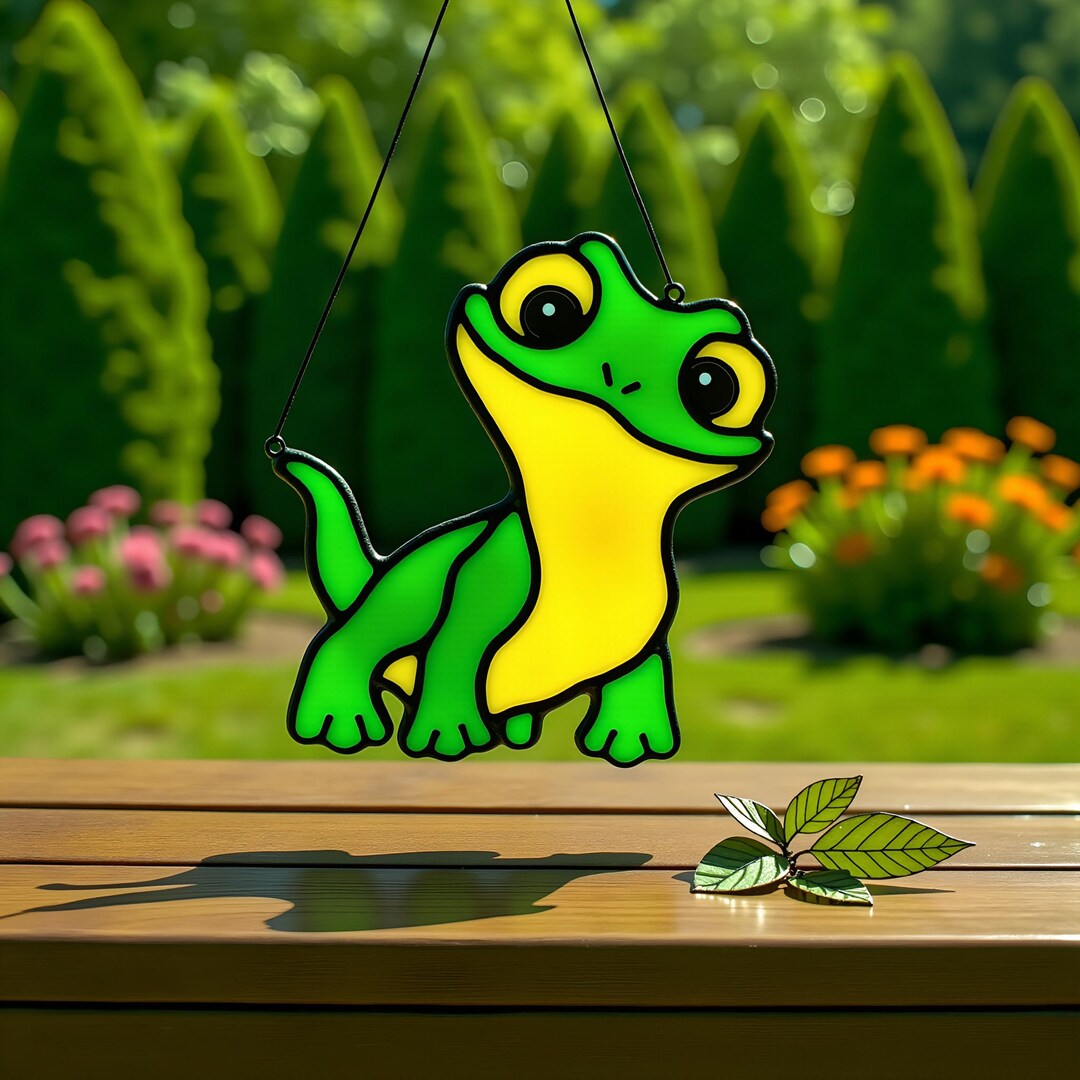 Gecko Stained Glass Pattern Digital Download, Stained Glass Animal ...