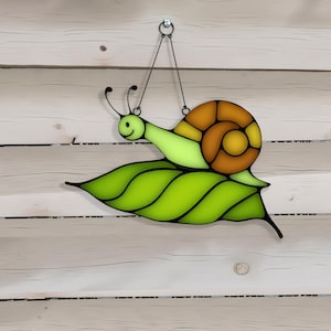Stained Glass Pattern Snail – Glass Panel, Snail Design, Animal Stained ...