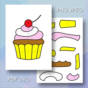 Stained Glass Patterns Cupcake Suncatcher - Stained Glass Art, Window ...