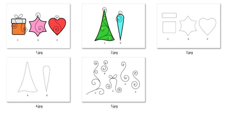 Stained Glass Patterns Christmas Ornaments PDF, Svg to Beginner ...