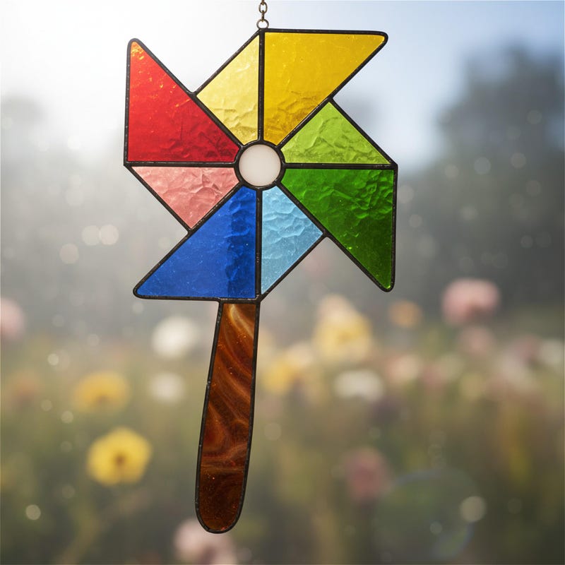 Stained Glass Pinwheel Pattern - Etsy