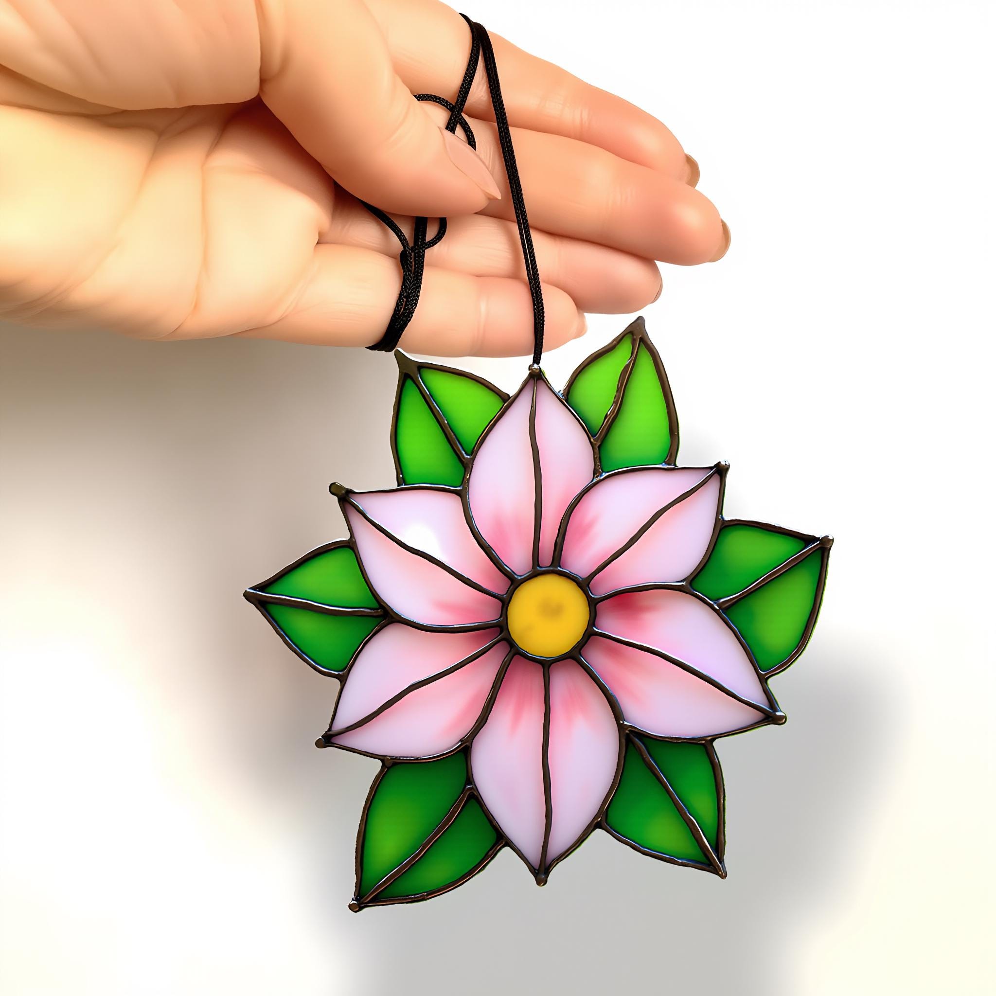 Floral Stained Glass Pattern – Flower Ornament, DIY Craft (svg, Png ...