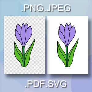 Stained Glass Pattern Tulip – Glass Ornament, Tulip Glass Art, Flower ...