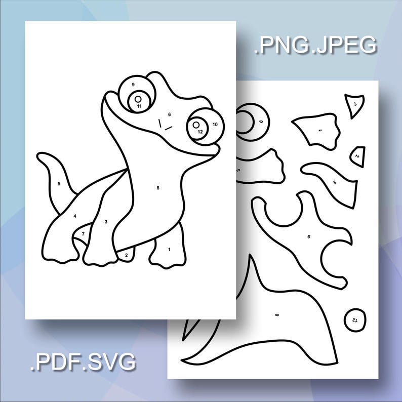 Gecko Stained Glass Pattern Digital Download, Stained Glass Animal ...