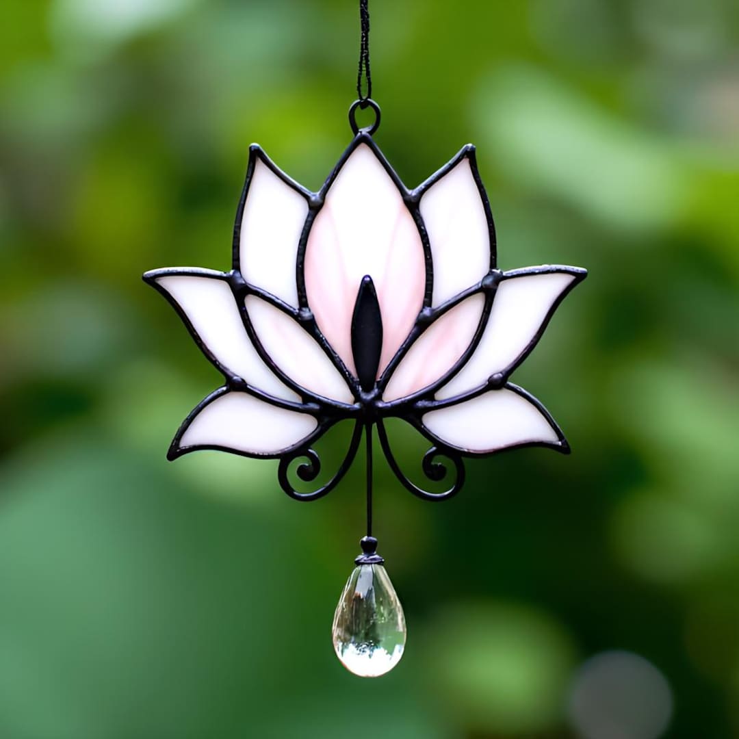 Stained Glass Lotus Pattern – Suncatcher, Floral Design (pdf, Svg, Png ...