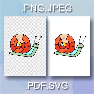 Stained Glass Snail Digital PDF Pattern Outline - Etsy