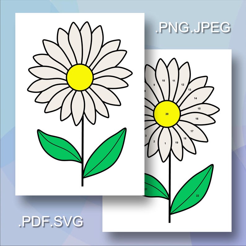 Daisy Stained Glass Pattern Flower Art, Stained Glass Flower, Stained ...