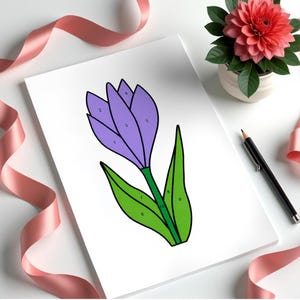 Stained Glass Pattern Tulip – Glass Ornament, Tulip Glass Art, Flower ...