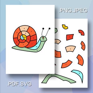 Stained Glass Snail Digital PDF Pattern Outline - Etsy