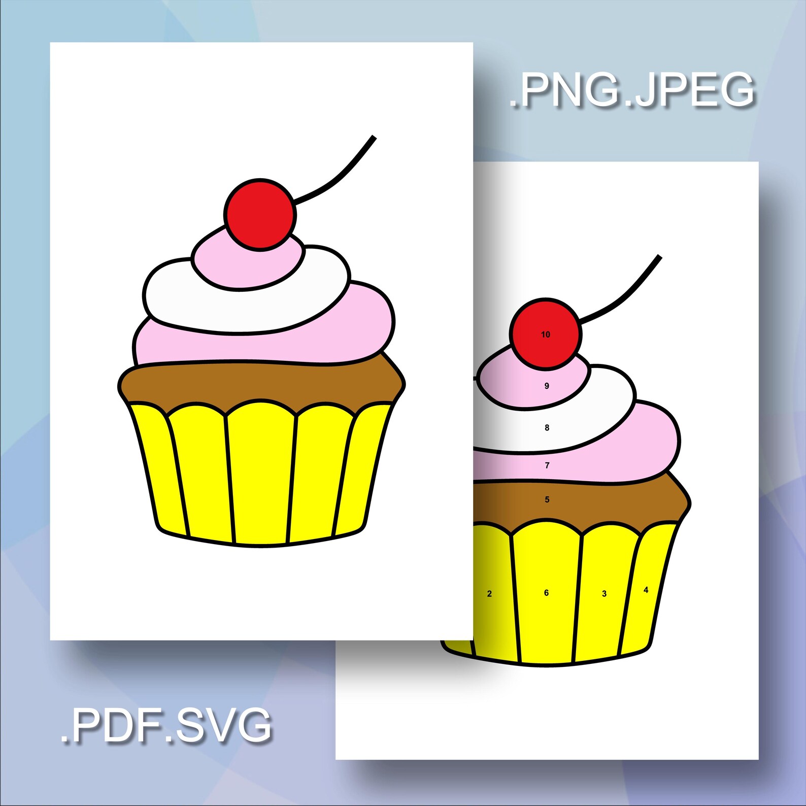 Stained Glass Patterns Cupcake Suncatcher - Stained Glass Art, Window ...