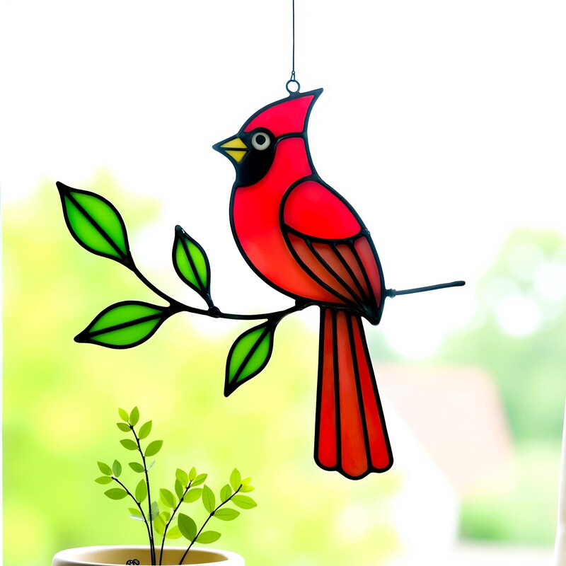 Cardinal Ornament Svg - Etsy