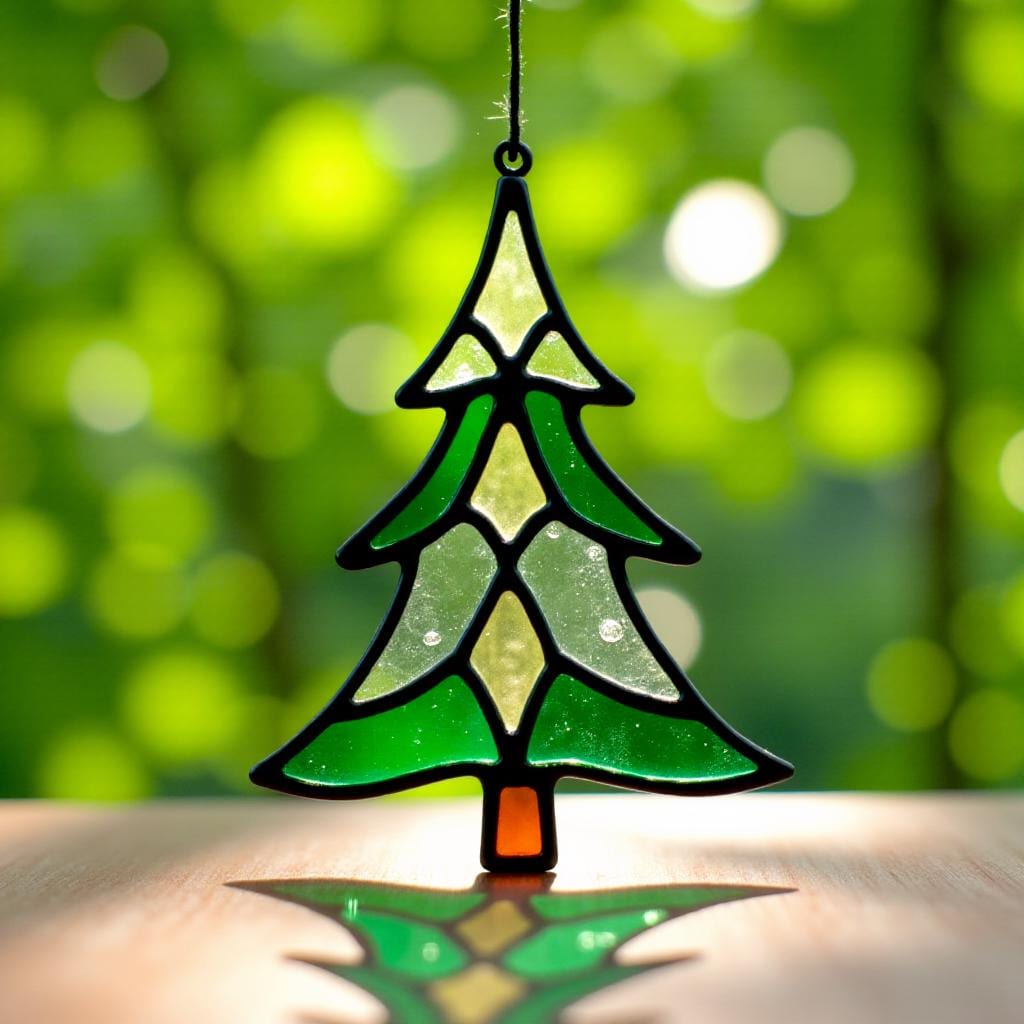 Christmas Tree Stained Glass Pattern Digital Download, DIY Christmas ...