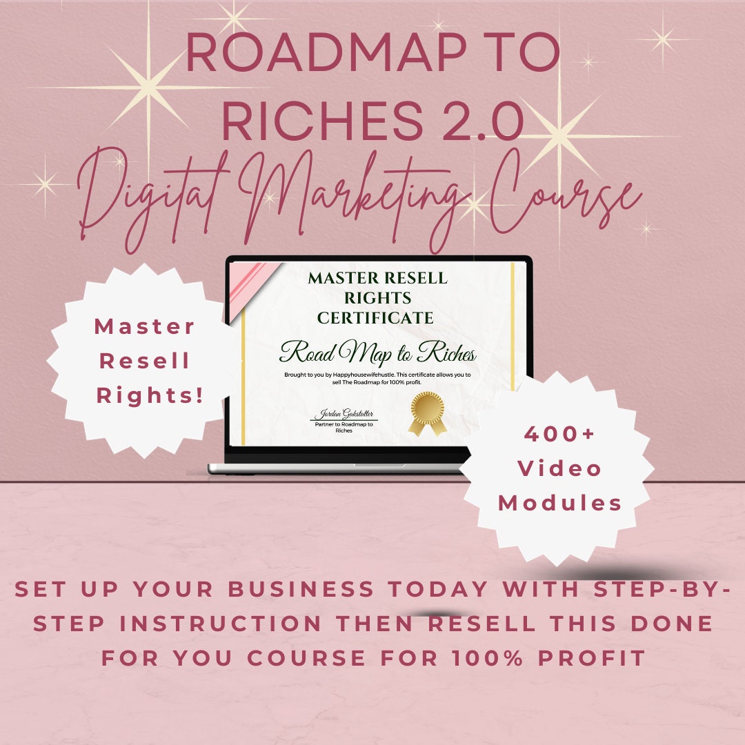 The Roadmap to Riches 2.0 Digital Marketing Training Course | Master ...
