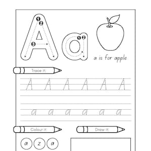 Kindergarten Alphabet Worksheets - Etsy