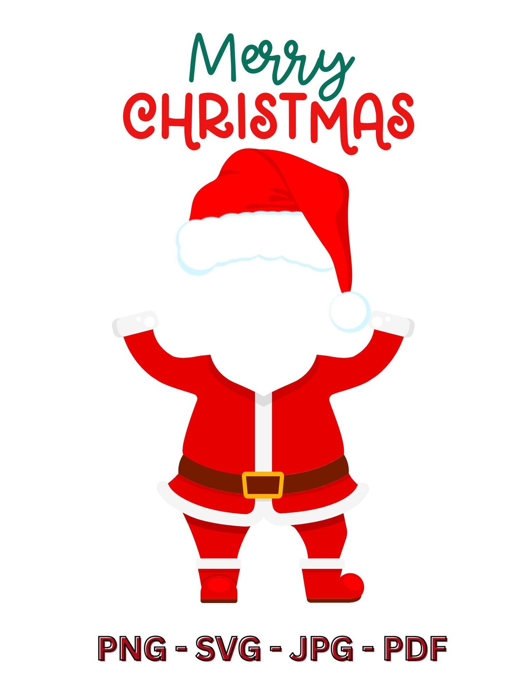 Papá Noel sin rostro, SVG de Navidad, SVG de Navidad, SVG de vacaciones ...