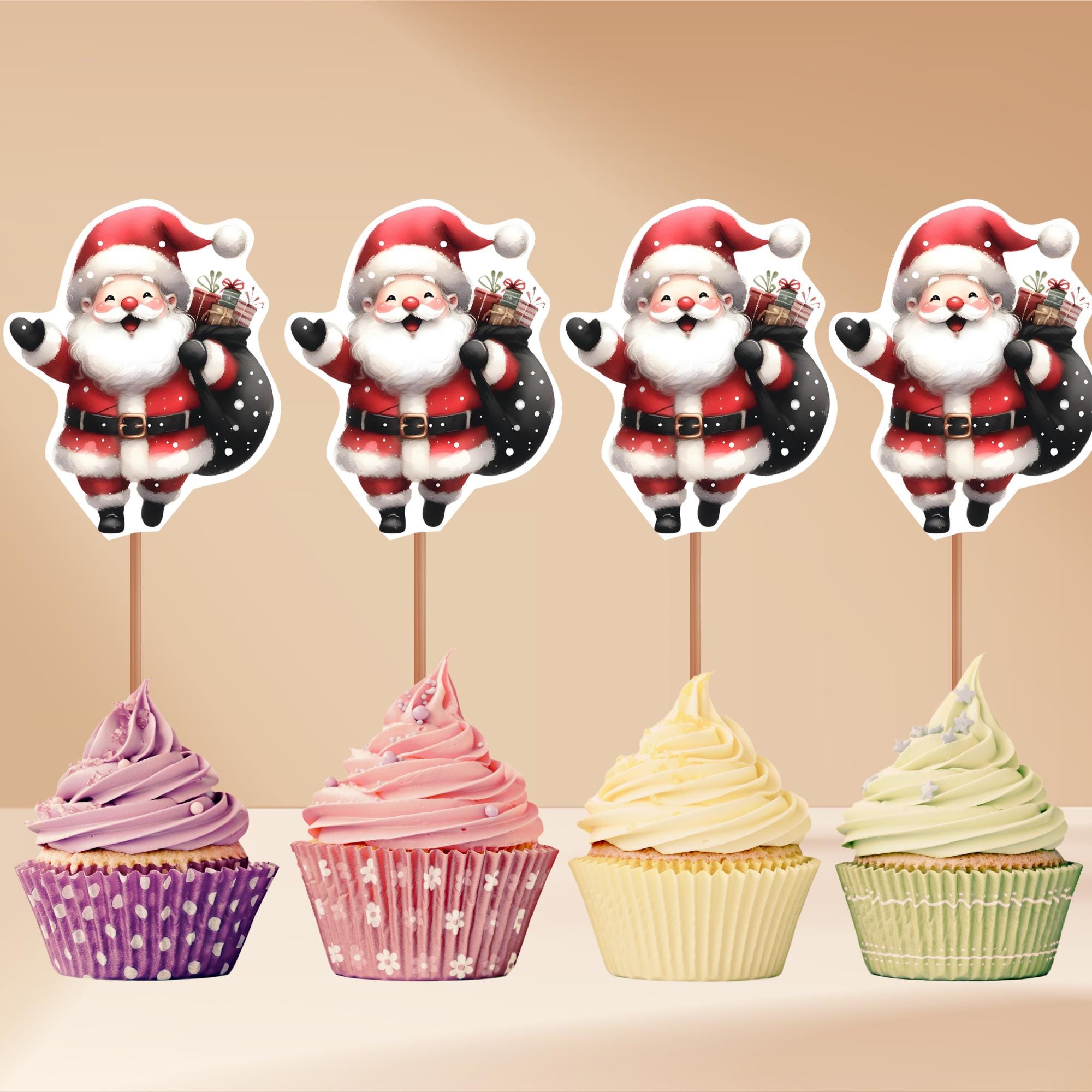 Secret Santa Party Cake Topper Image, Christmas Party Eve Cake Topper ...