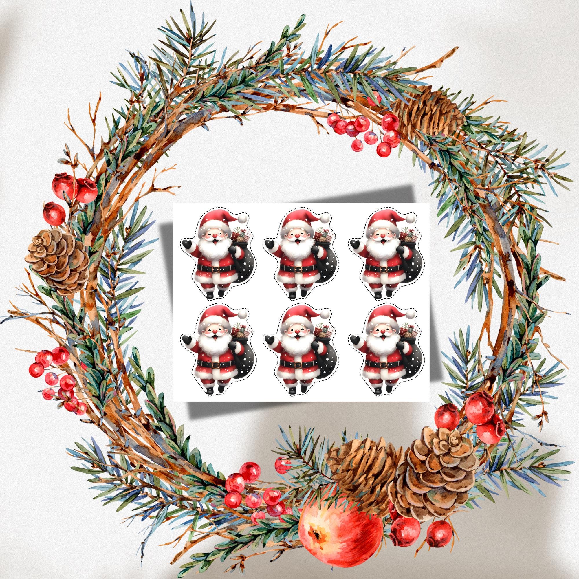 Secret Santa Party Cake Topper Image, Christmas Party Eve Cake Topper ...