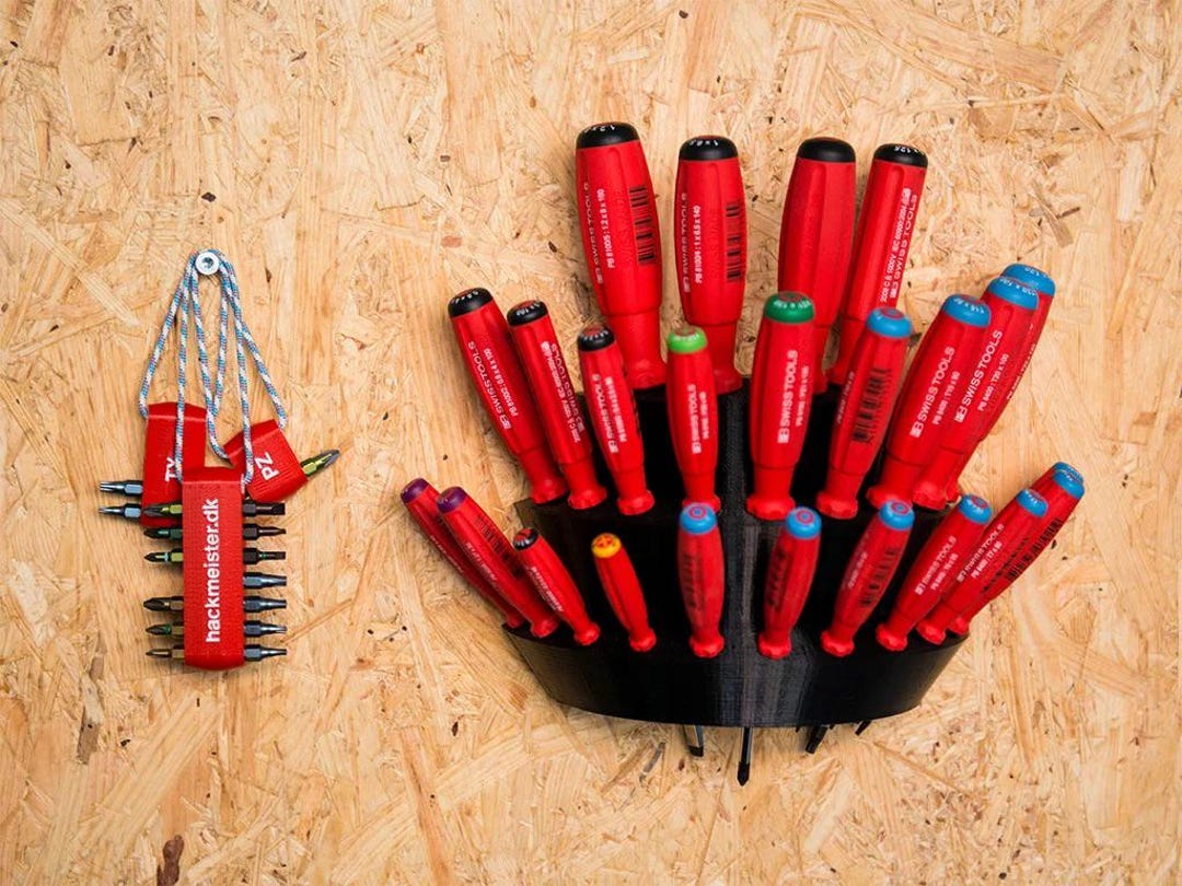 Wall-mounted Screwdriver Holder 3D Printed Tool Organizer Garage ...