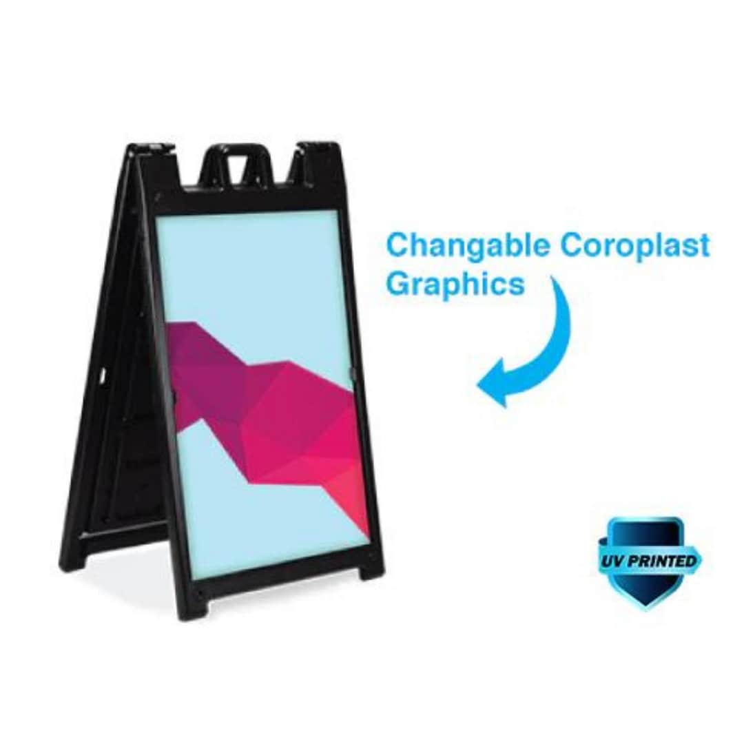 Custom Black Heavyduty Sidewalk Sign Signicade A-frame changable Free ...