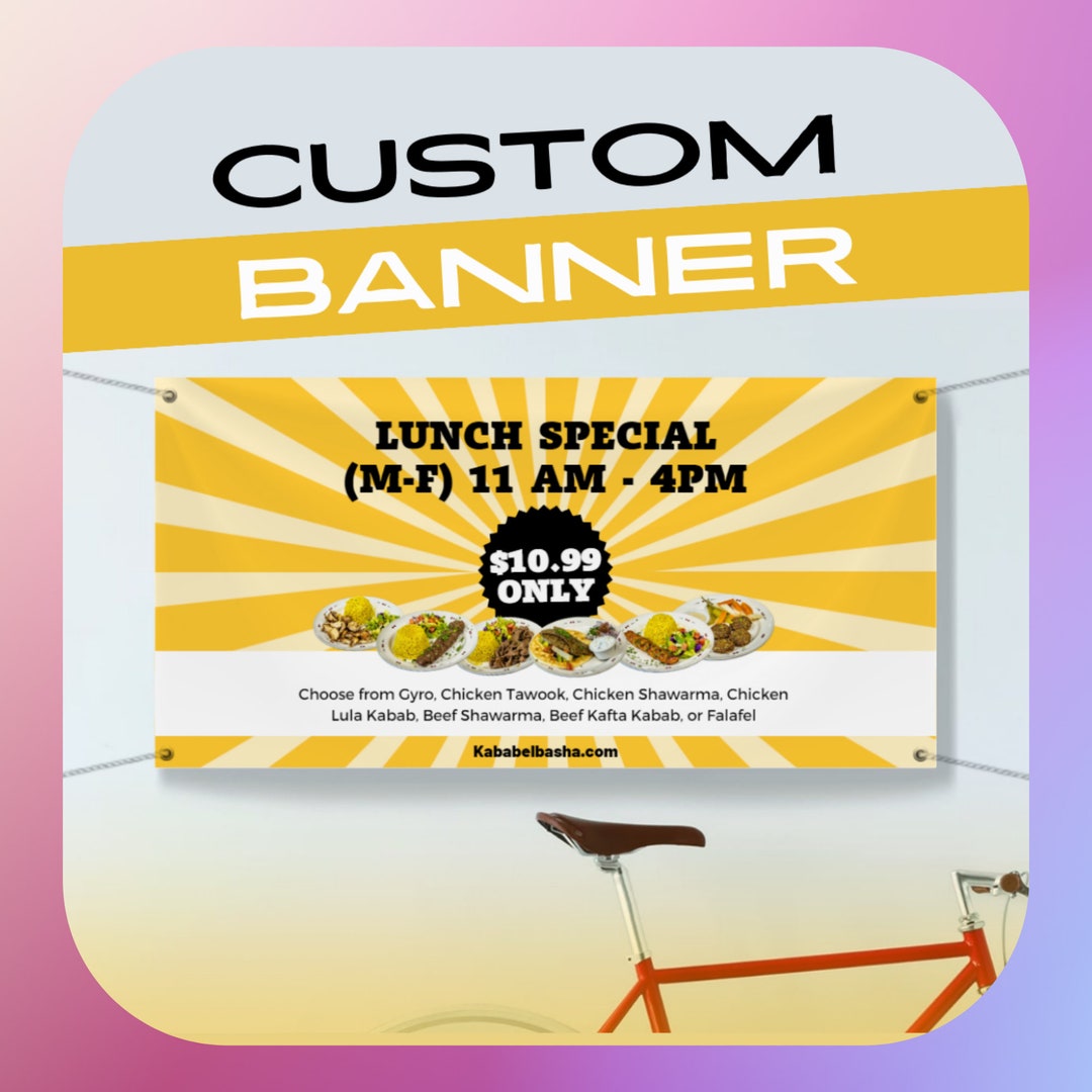 Custom Rectangle Vinyl Banner - Free Design & Shipping - Etsy