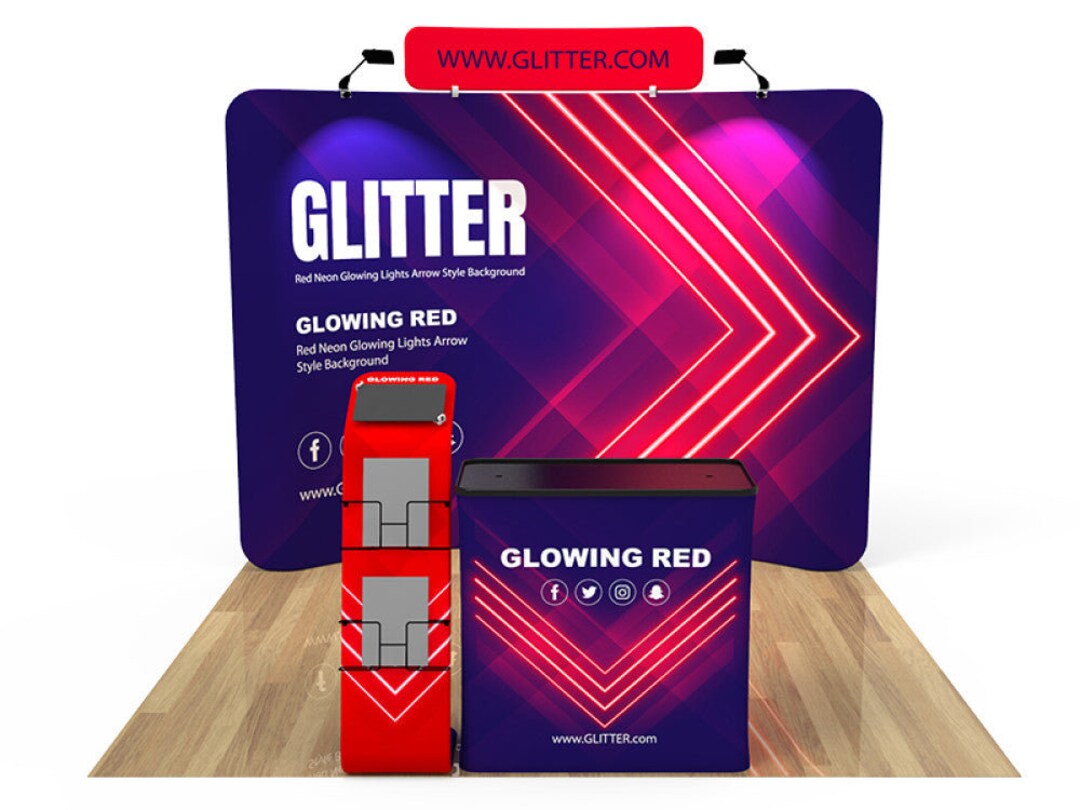 10x10ft Custom Curved Trade Show Booth 18 - Etsy