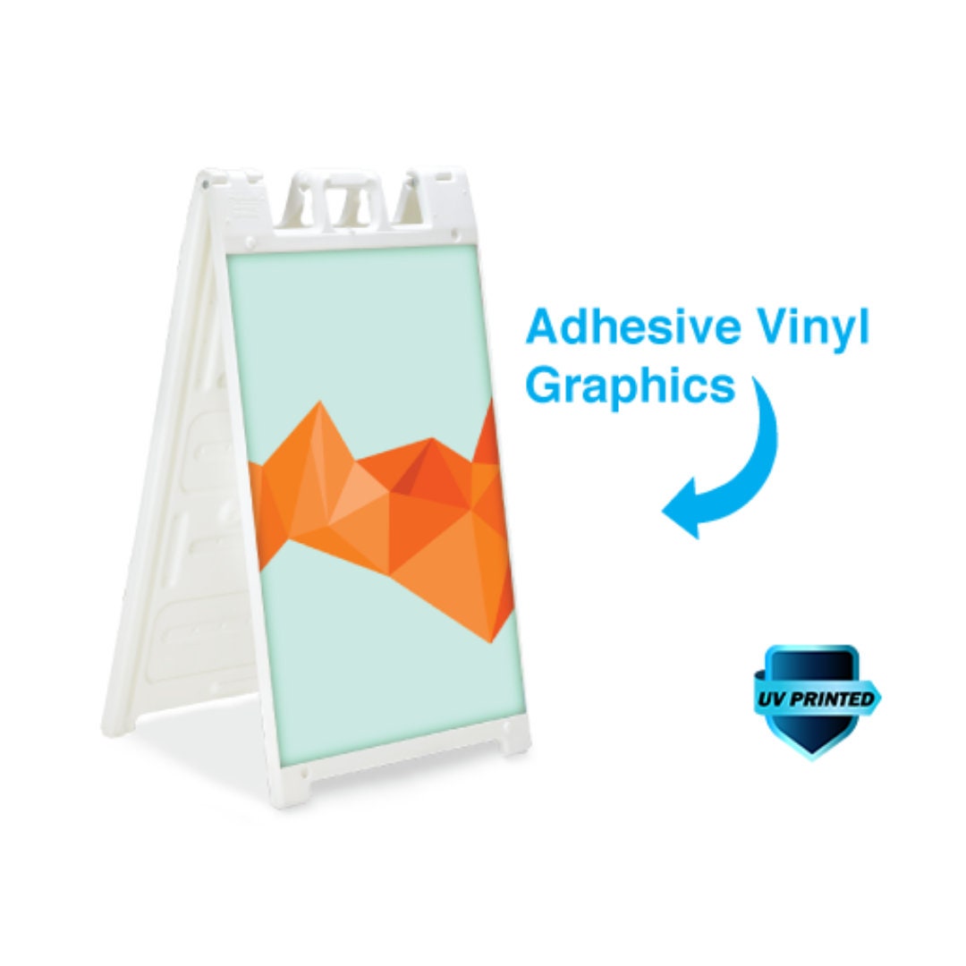 Custom White Heavy Duty Sidewalk Sign - Signicade A-frame (permenant ...