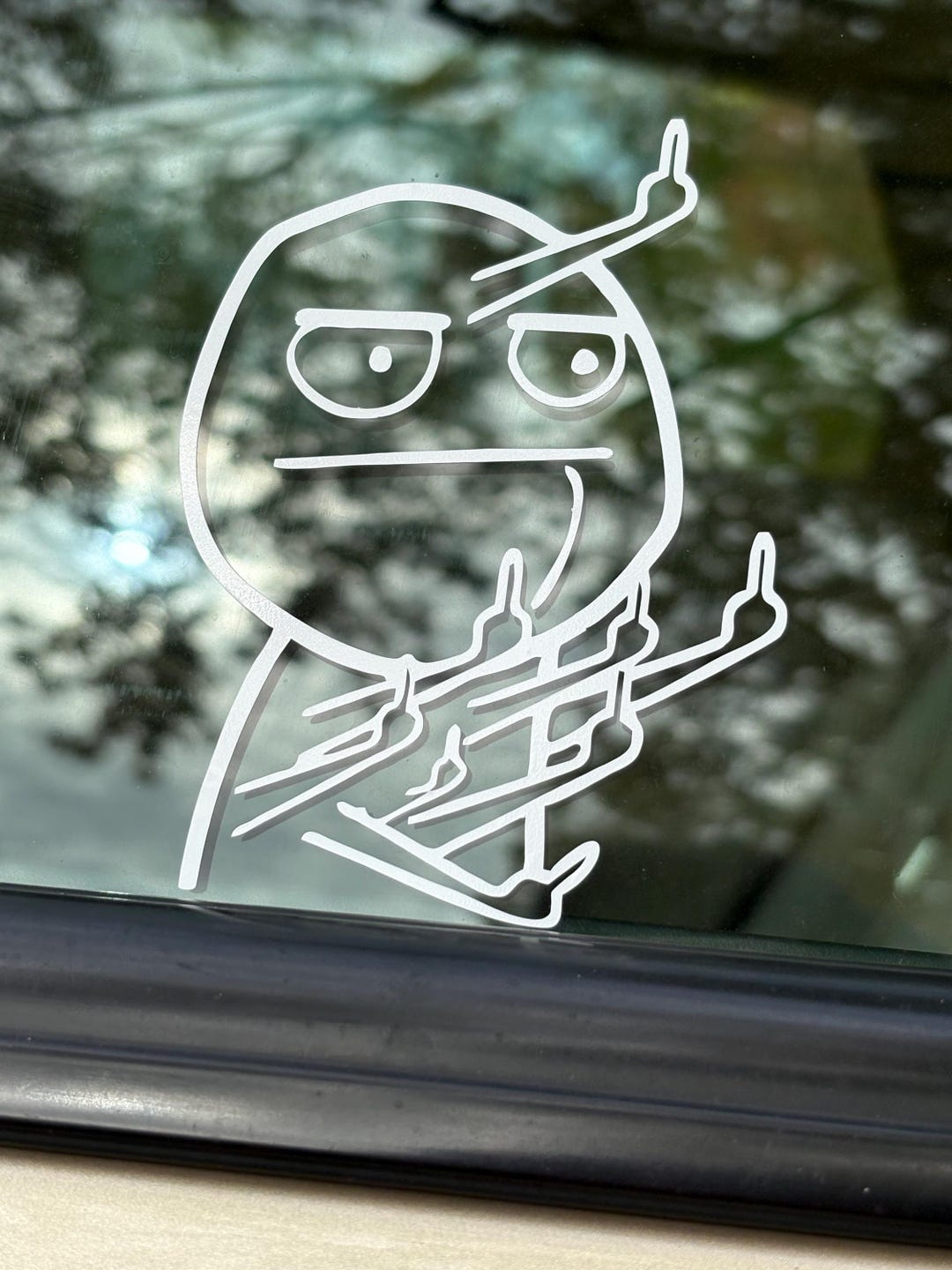 Funny Middle Finger Vinyl Decal: Sarcastic Car Laptop Sticker - Etsy