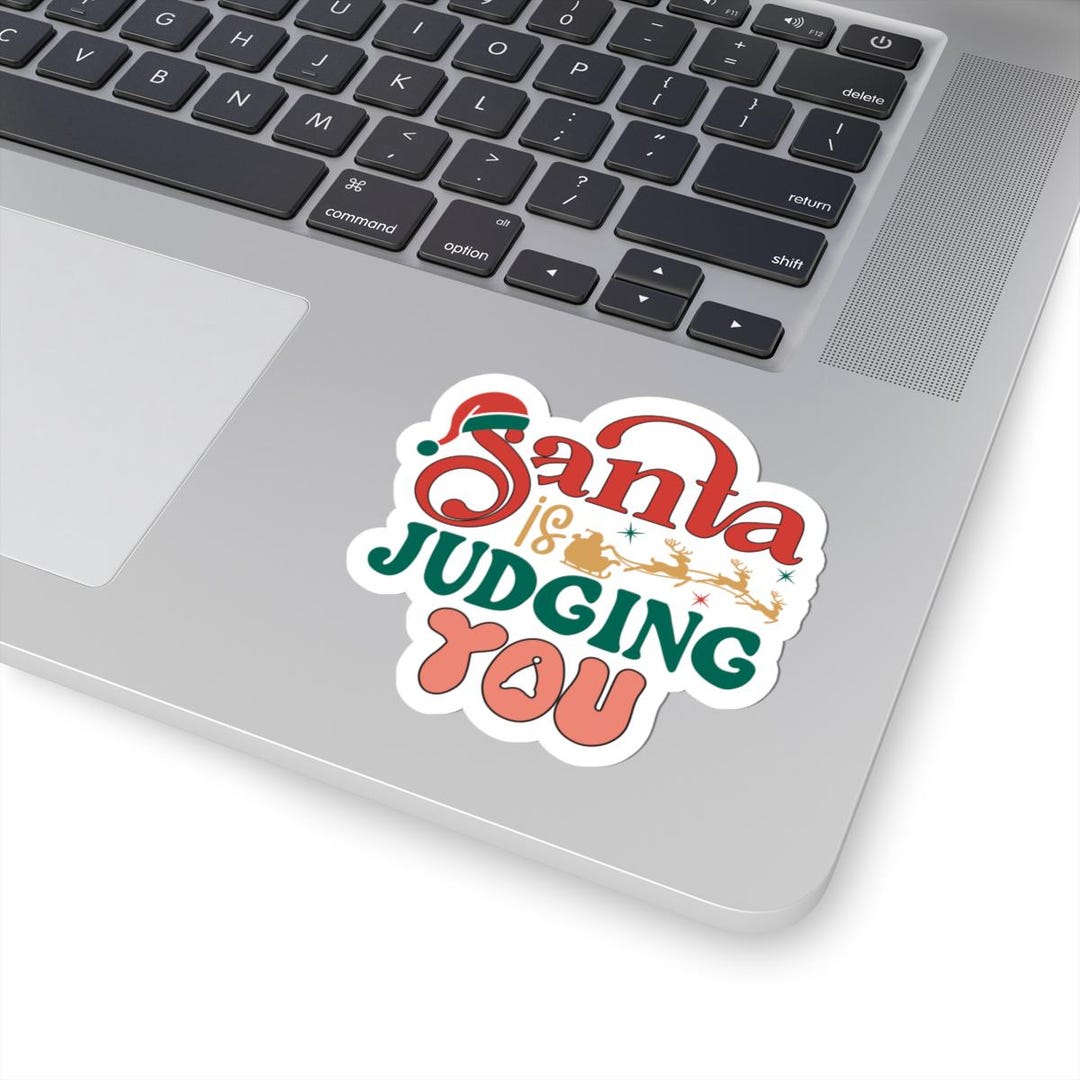 Santa is Judging You Sticker, Funny Holiday Decal - Etsy