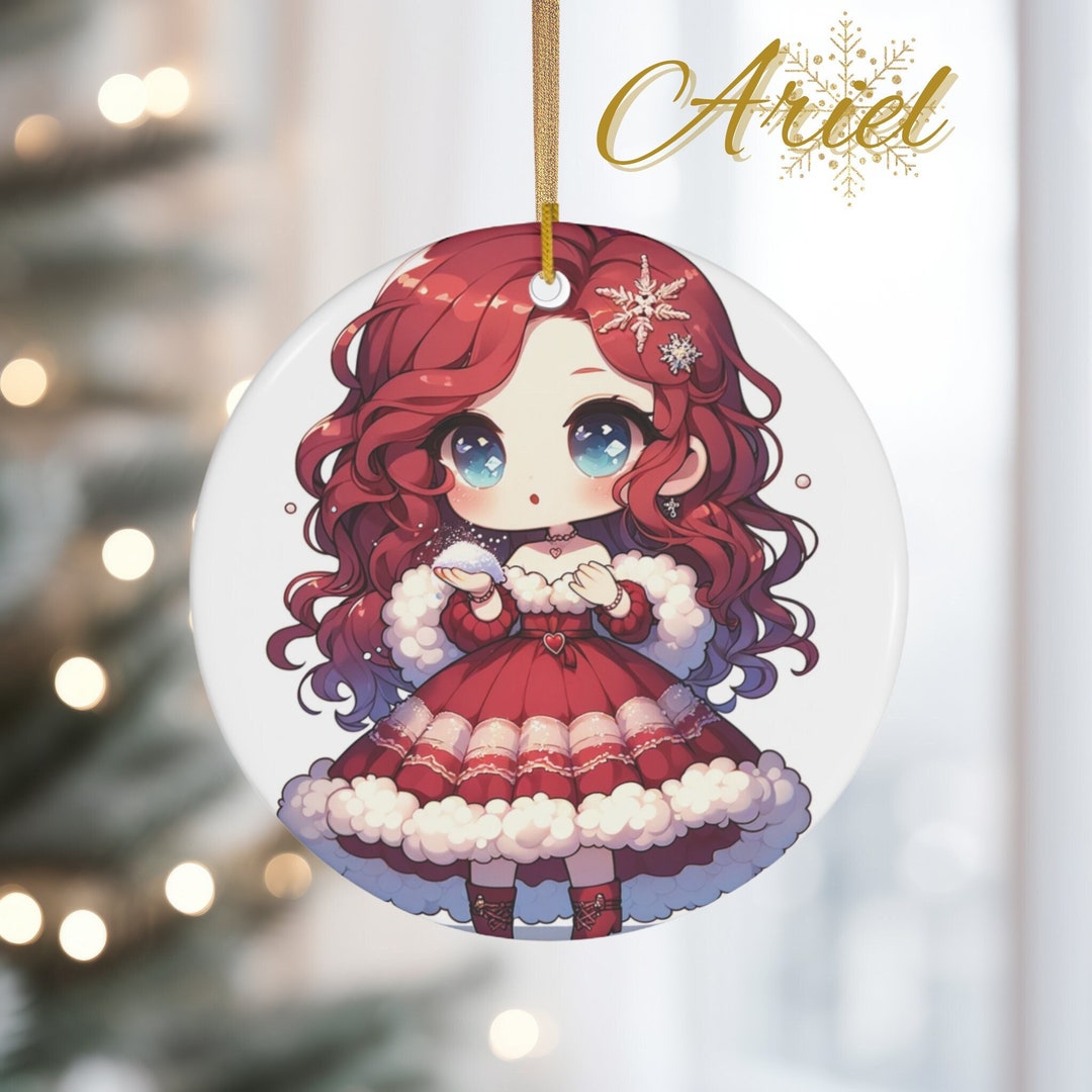 Princess Christmas Tree Ornament: Winter Princess 10 Ariel Snowy ...