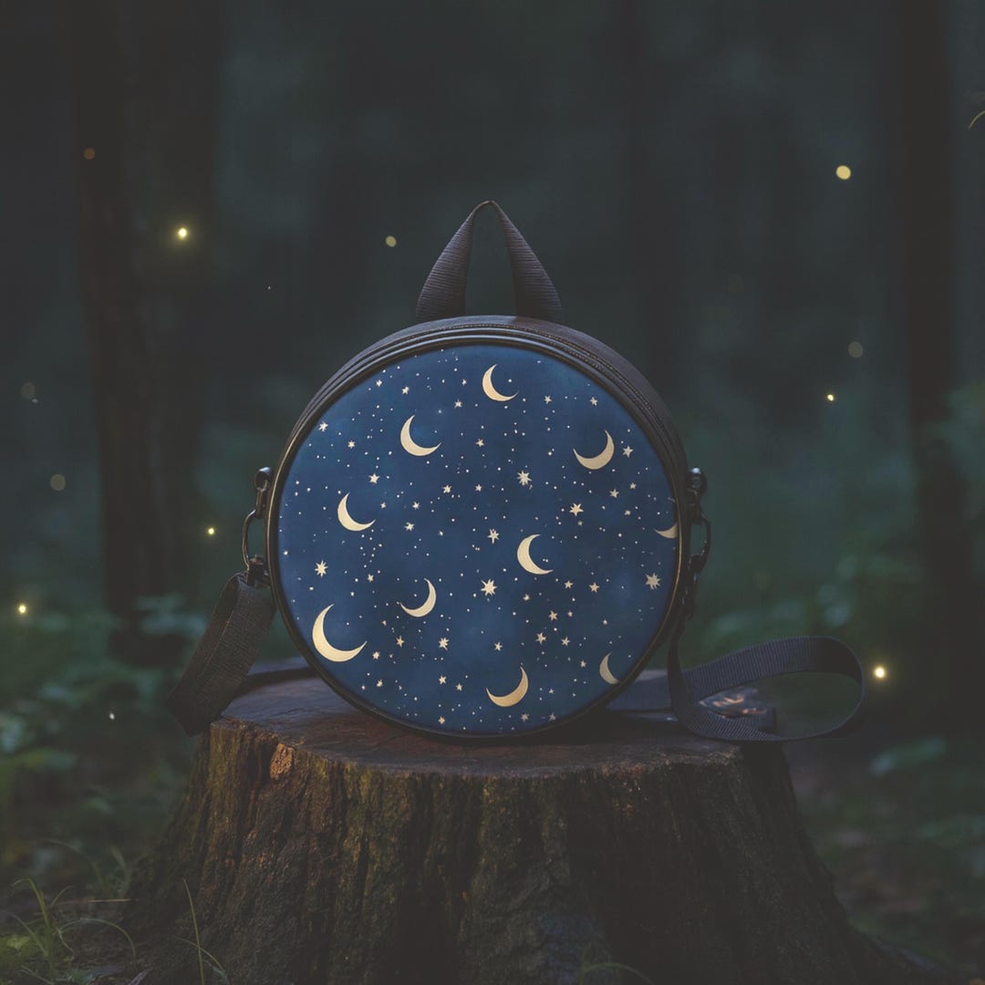 Starry Night Crossbody Bag: Celestial Round Purse, Astronomy Gift - Etsy