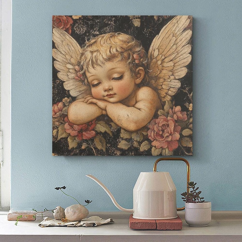 Baroque Cherub Canvas Print: Renaissance Cupid Angel Wall Art - Etsy