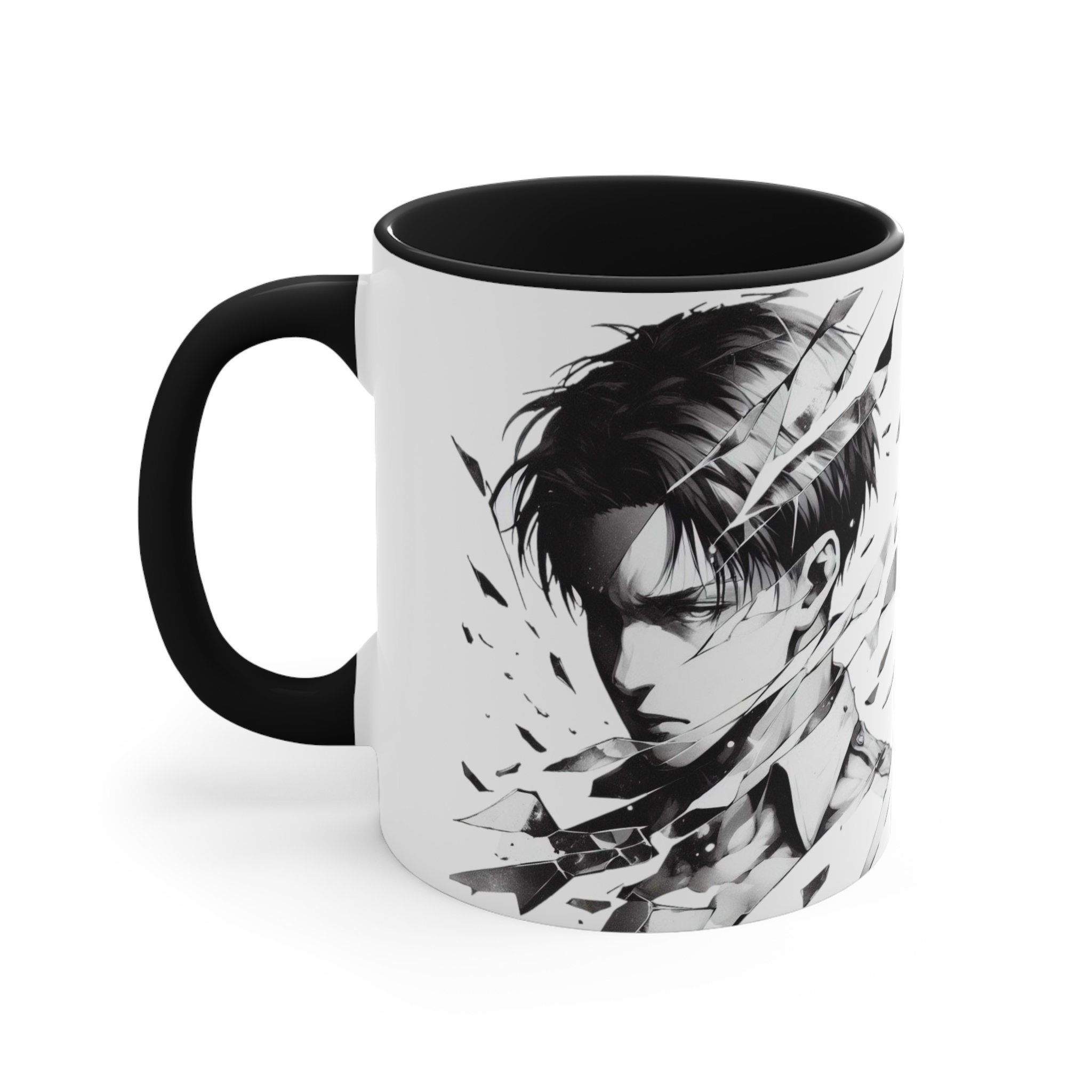 Levi Ackerman Mug.broken Glass Effect Mug. Aot Mug. Attack on Titan Mug ...