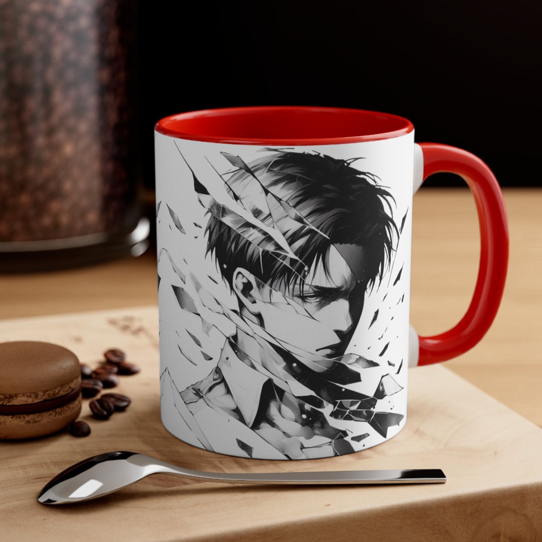 Levi Ackerman Mug.broken Glass Effect Mug. Aot Mug. Attack on Titan Mug ...