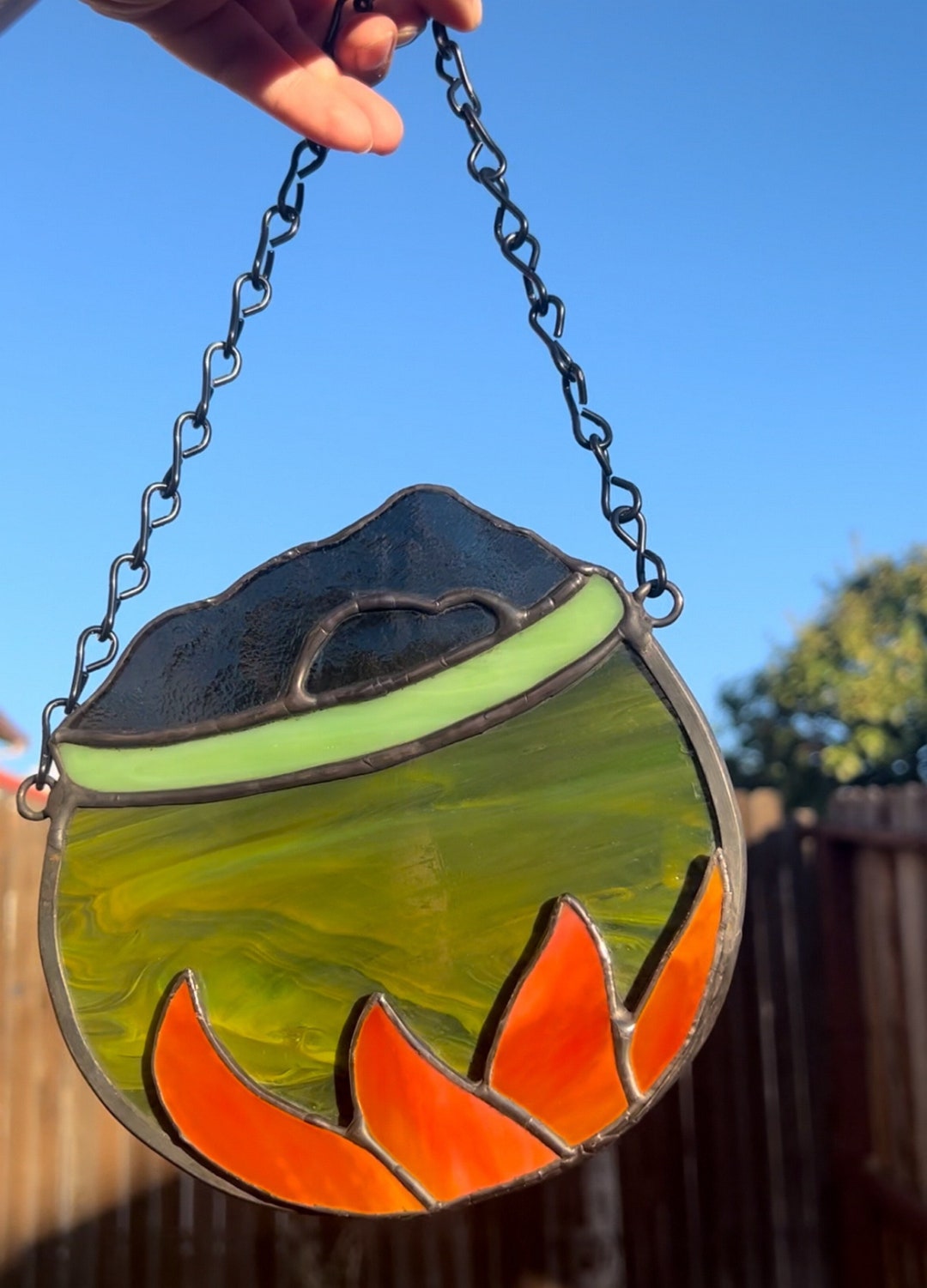 Bubbling Witch's Cauldron Overlay Stained Glass - Etsy