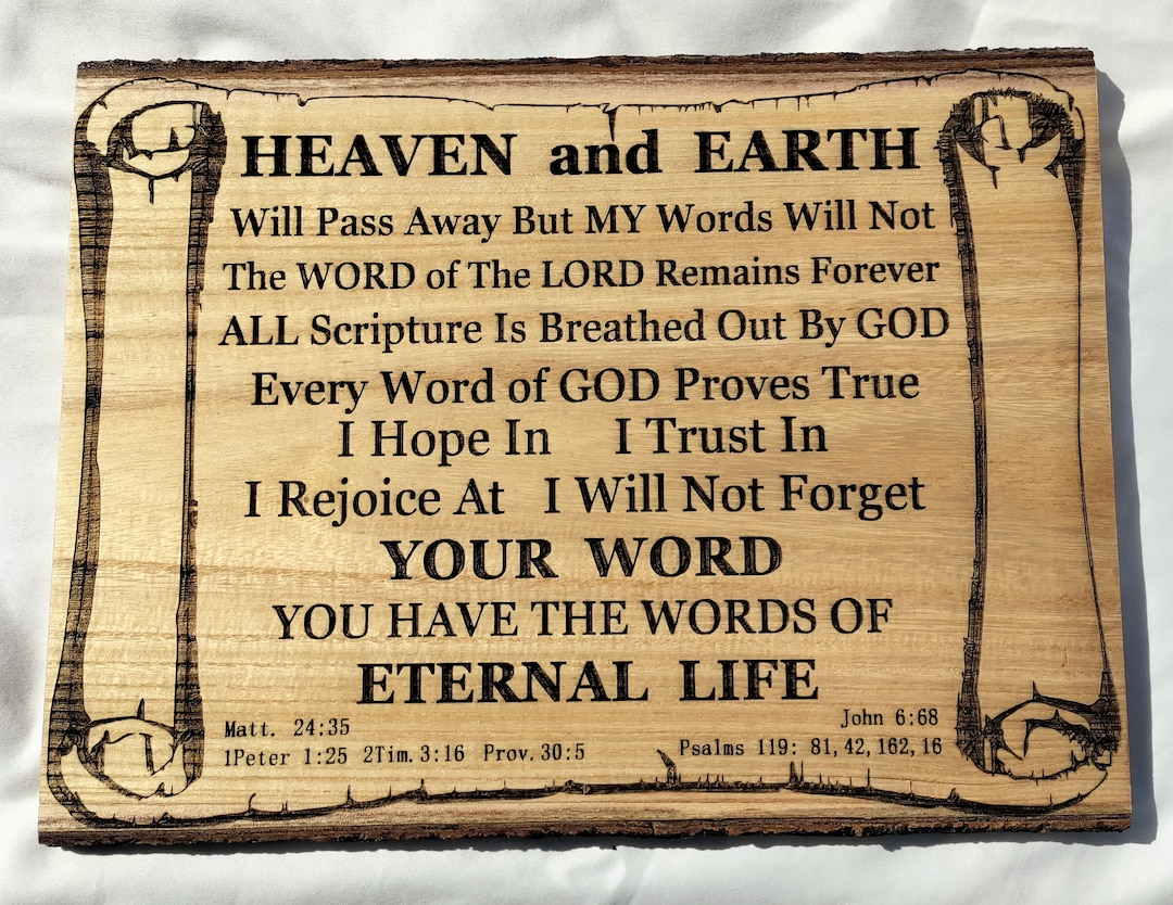 GOD'S Amazing Eternal Word - Bible Verse Wall Decor - Beautiful Solid ...