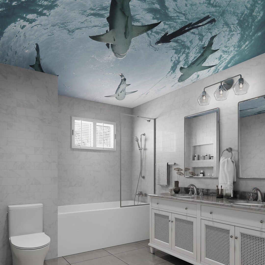 Marine Life Printed Ceiling – Custom Ceiling Art With Ocean Theme, Easy ...