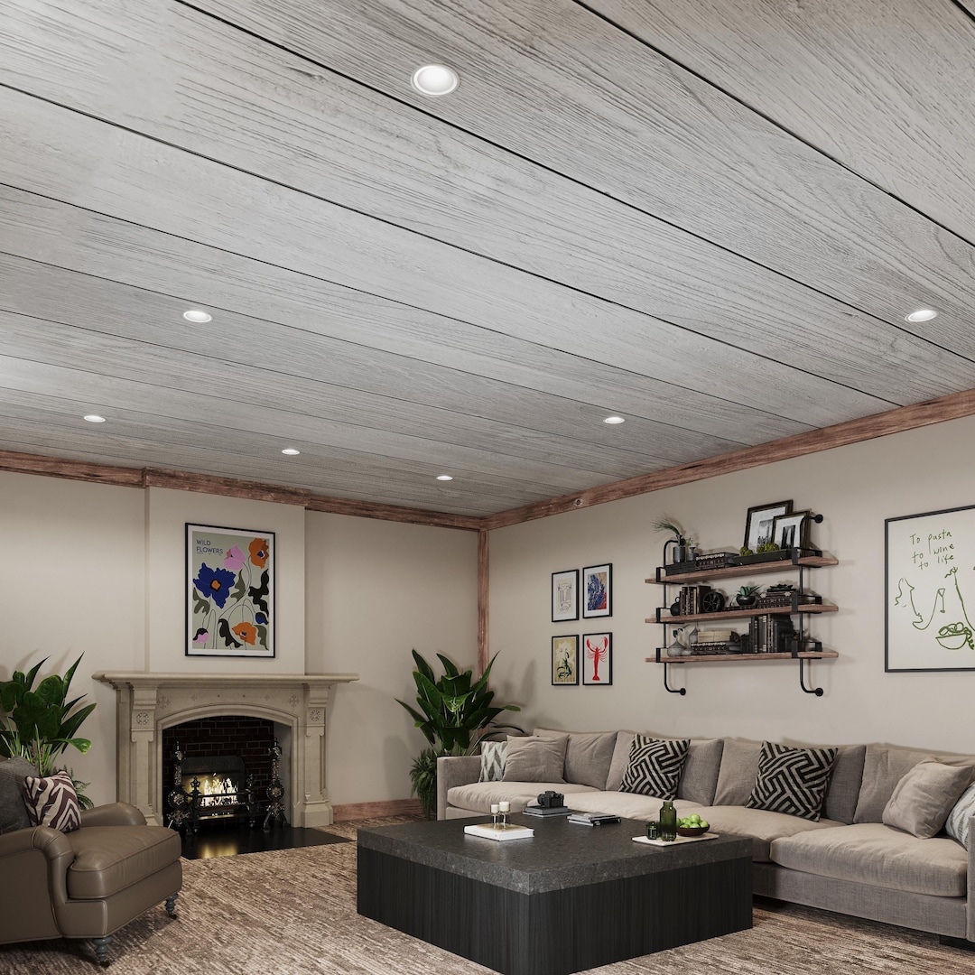 Scandinavian Whitewood – Modern Light Wooden Ceiling, Easy to Install ...