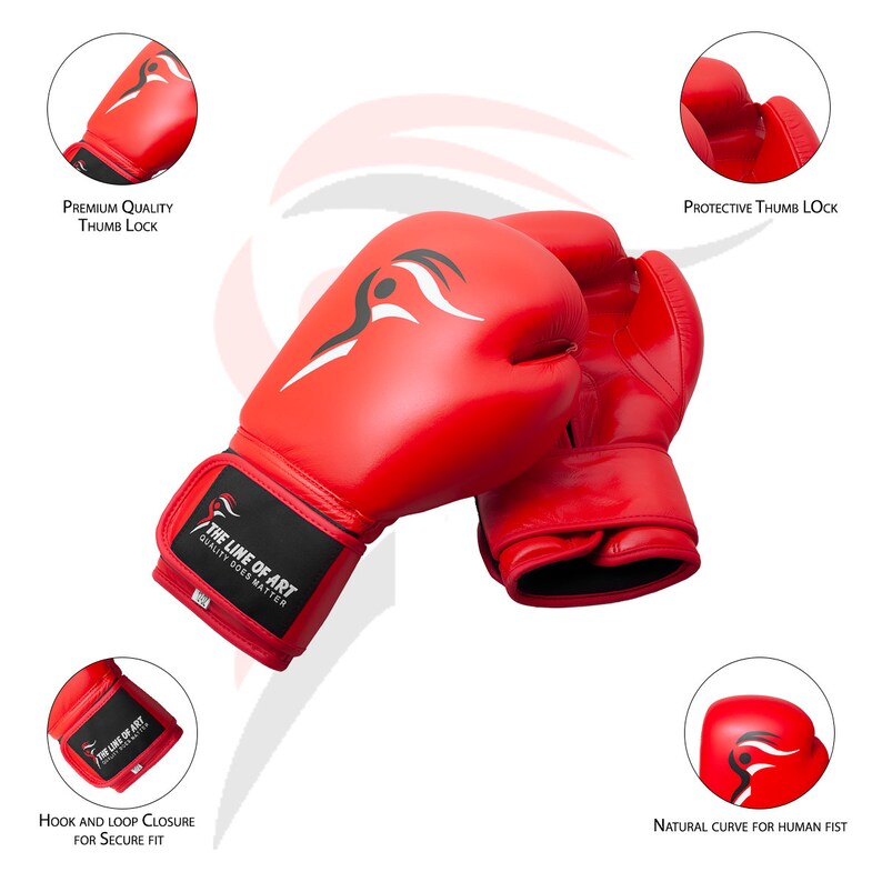 Boxing Gloves Red Leather Vintage Style Boxing Gloves / Fathers Day ...