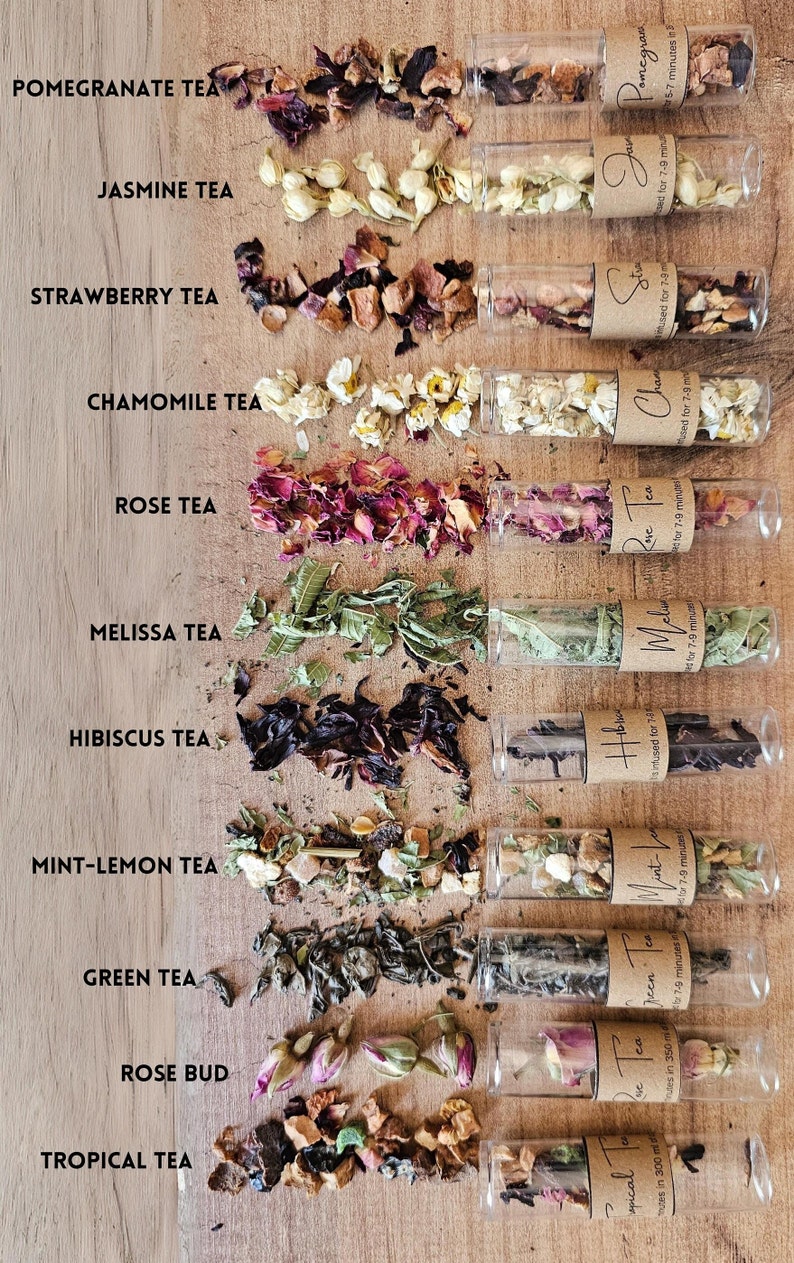 Unique Tea Gift Handpicked Single-drink Teas in Glass Tubes Custom ...