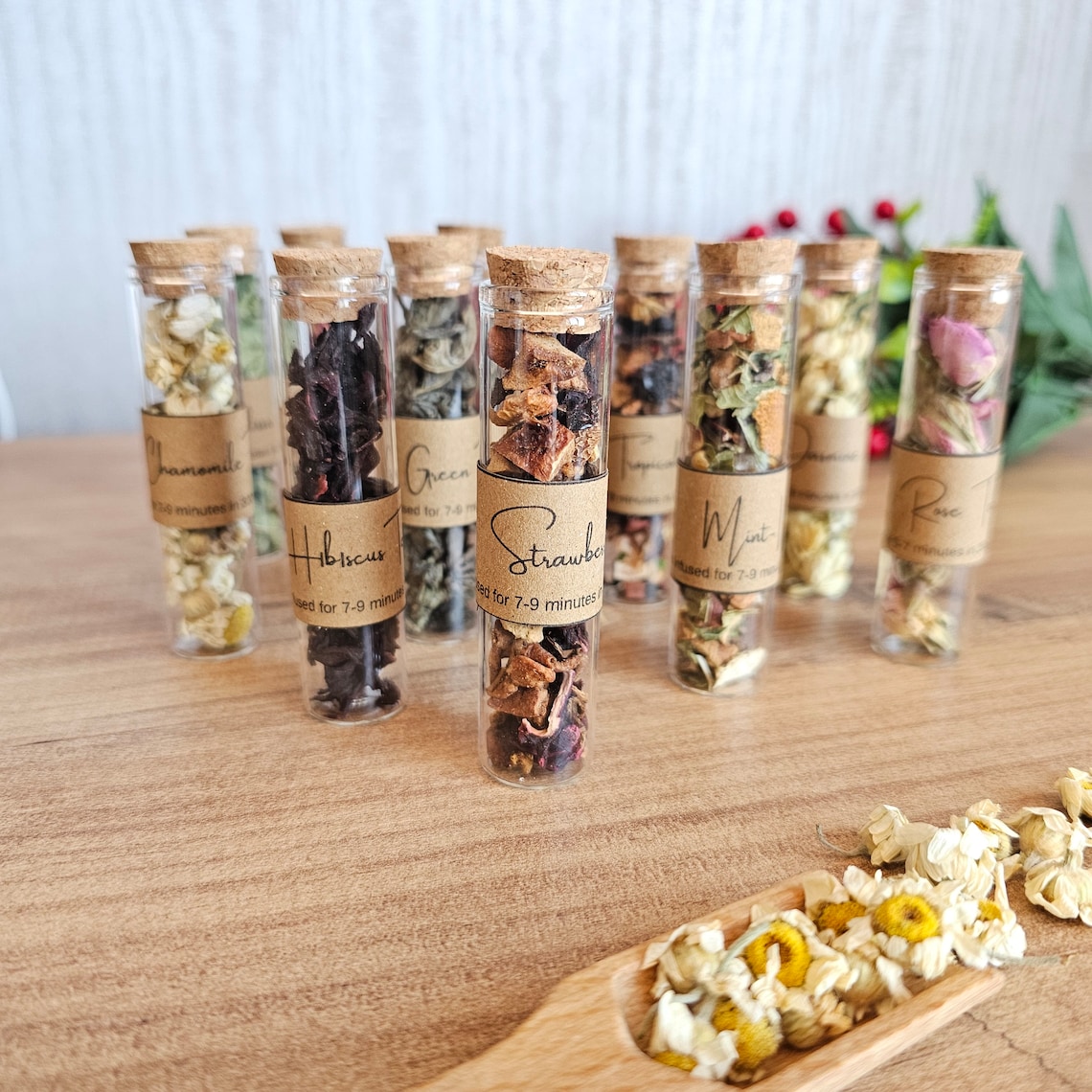 Unique Tea Gift Handpicked Single-drink Teas in Glass Tubes Custom ...