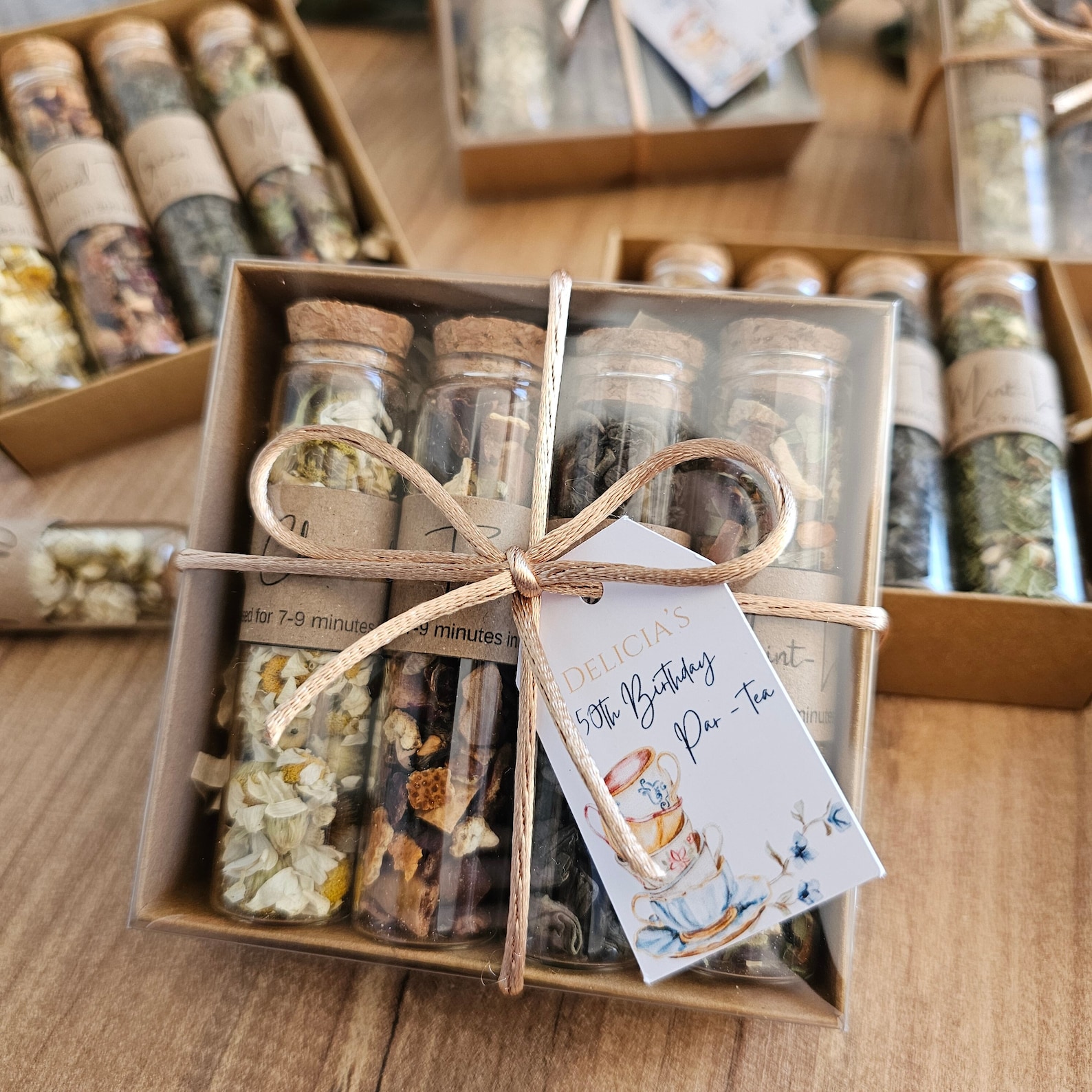 Tea Tube Party Favors Unique Glass Tube Tea Sets for Birthdays ...