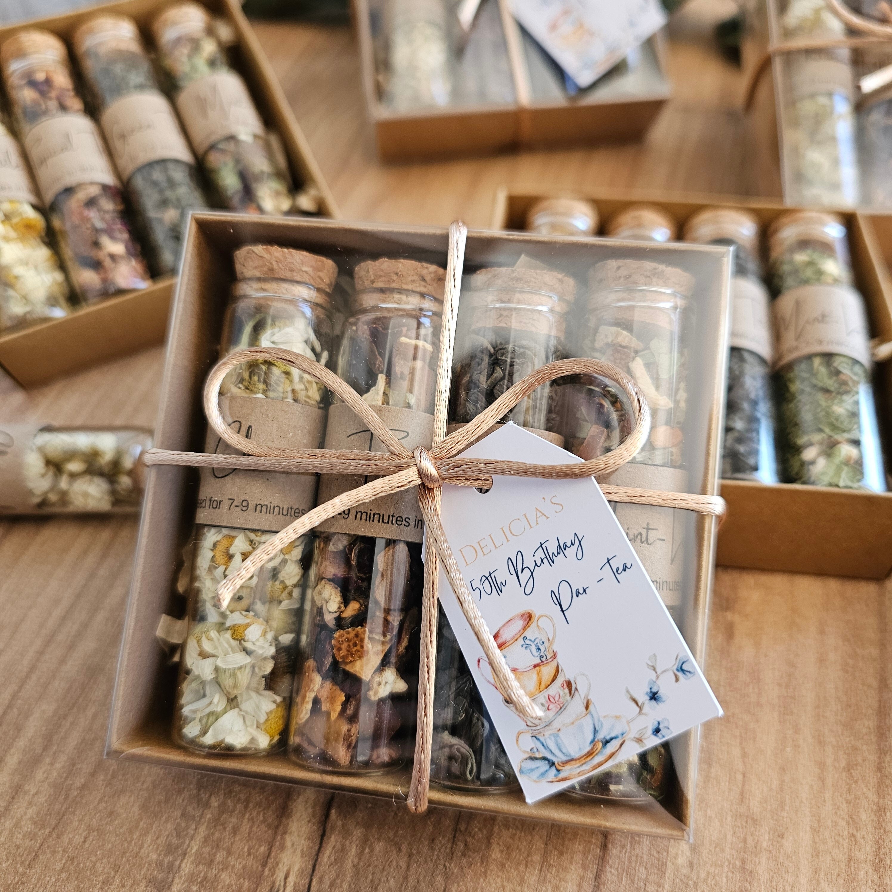 Tea Tube Party Favors Unique Glass Tube Tea Sets for Birthdays ...