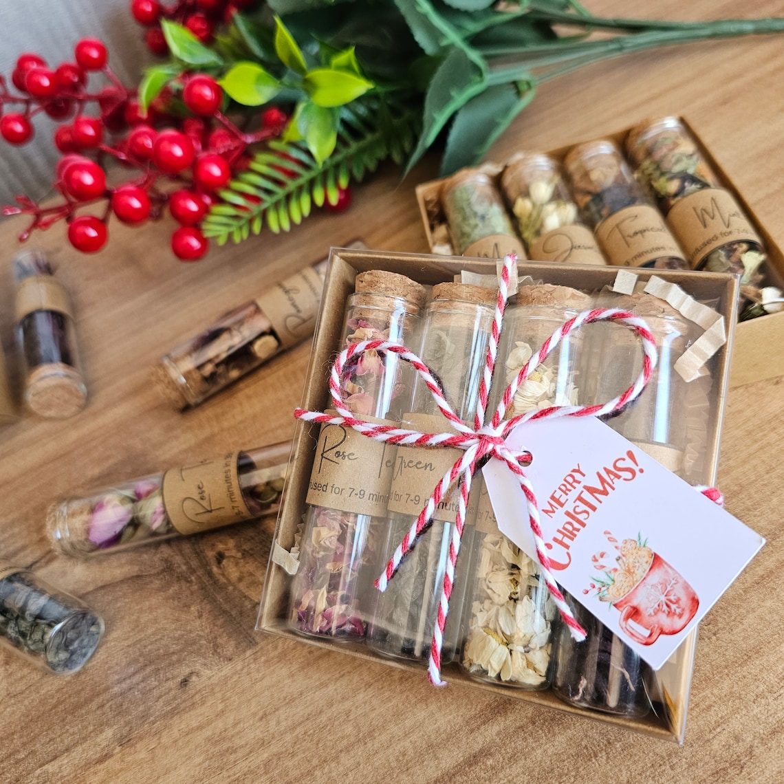 Unique Tea Gift Handpicked Single-drink Teas in Glass Tubes Custom ...