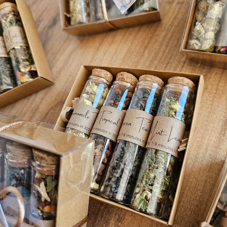 Tea Tube Party Favors Unique Glass Tube Tea Sets for Birthdays ...