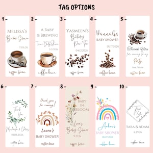Personalized Coffee Bean Favors for Wedding, Baby Shower & Birthday ...