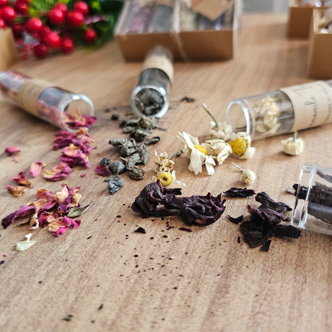 Unique Tea Gift Handpicked Single-drink Teas in Glass Tubes Custom ...