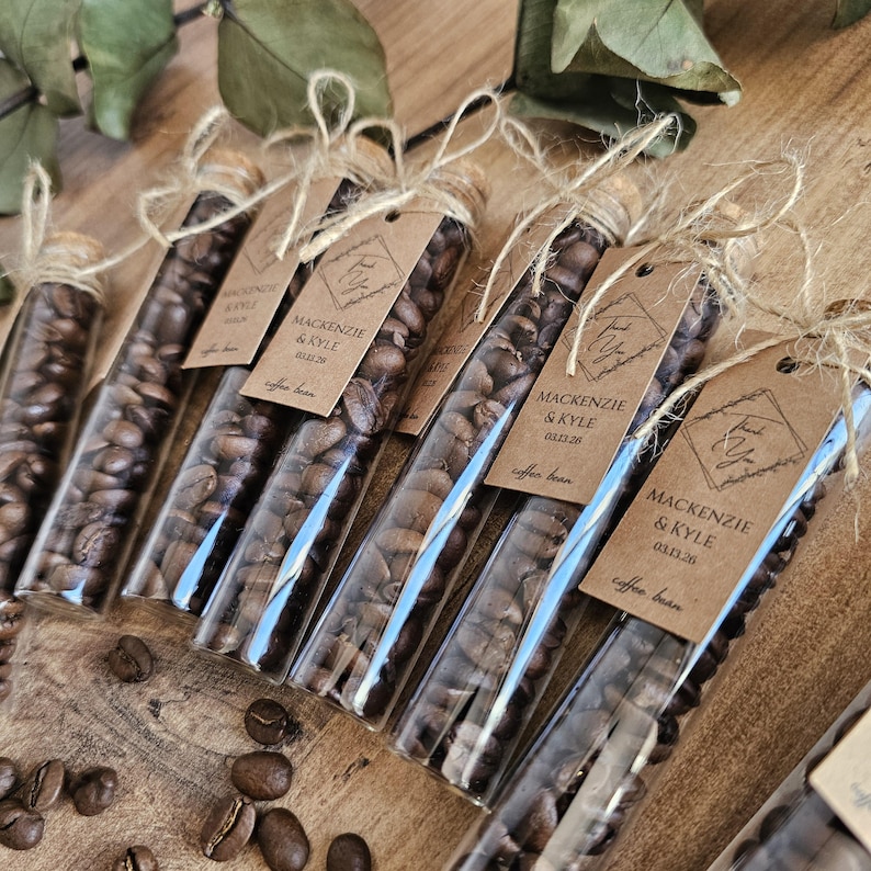 Personalized Coffee Bean Favors for Wedding, Baby Shower & Birthday ...